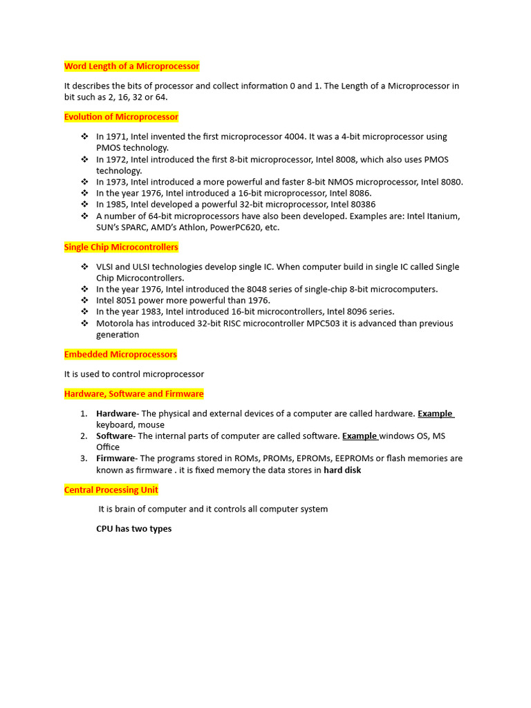 microprocessor | PDF | Random Access Memory | Microprocessor