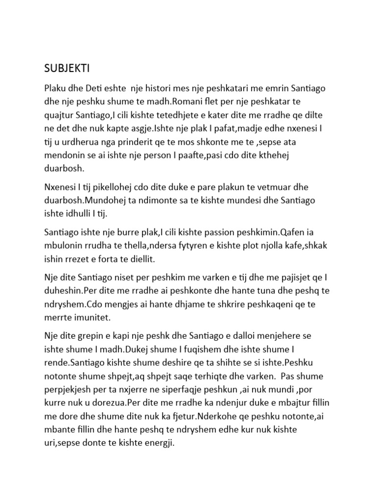 Bisede Letrare Plaku Dhe Deti | PDF