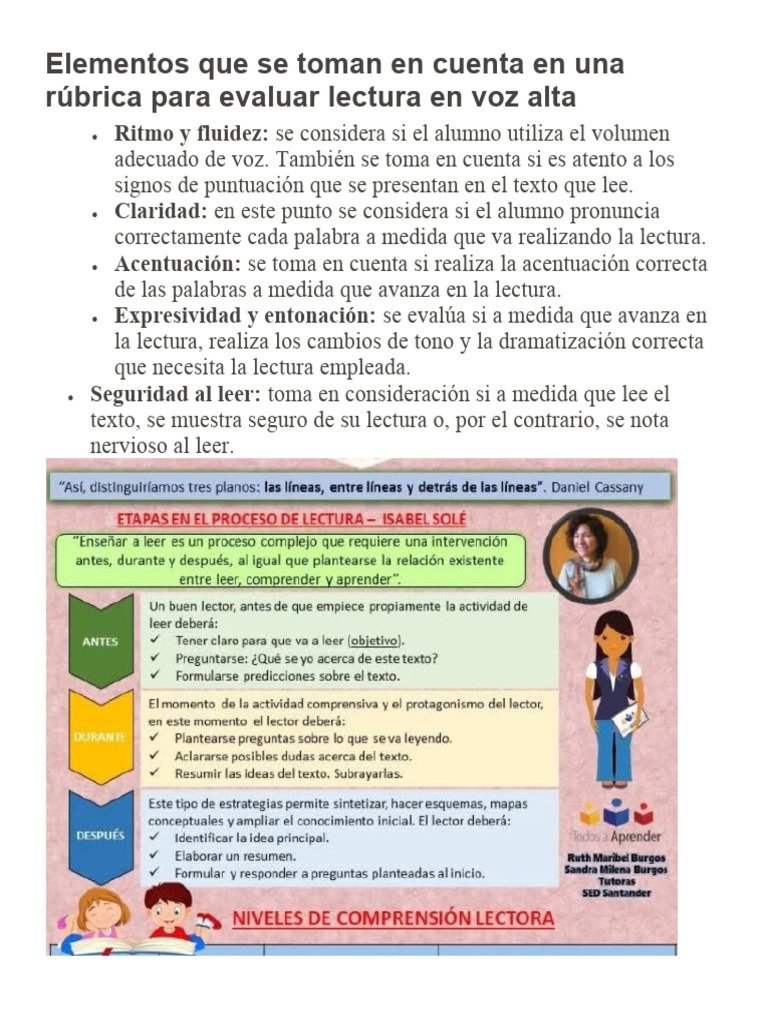 Evaluar Lectura en Voz Alta | PDF