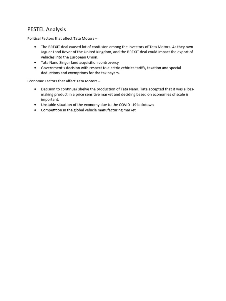 PESTEL Analysis | PDF