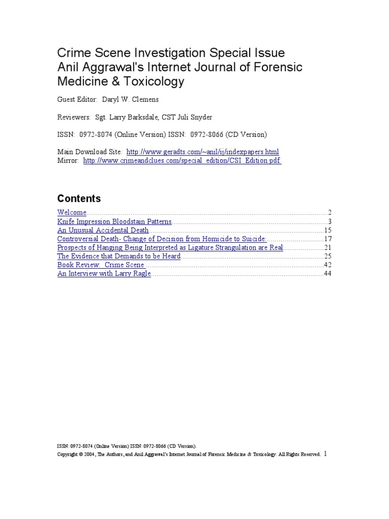 CSI Edition | PDF | Autopsy | Hypothesis