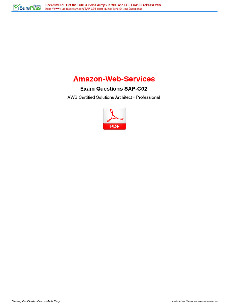 AWS SAP-C02 Exam Dumps & Solutions | PDF | Amazon Web Services | Databases