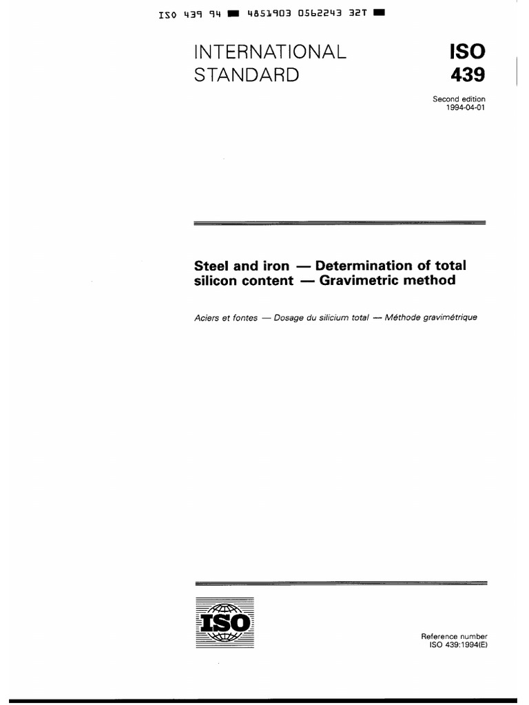 Iso 439 - 1994 | PDF