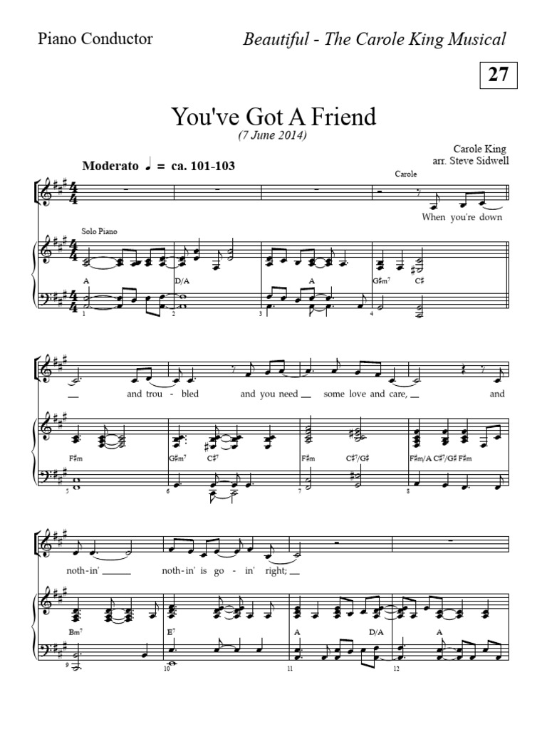 You’ve Got A Friend | PDF | Song Recordings Produced | Songs Written