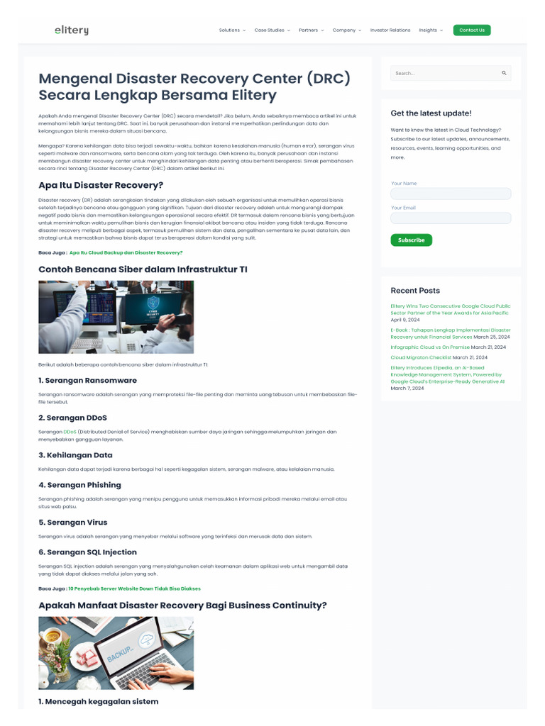 Mengenal Disaster Recovery Center | PDF Mengenal Disaster Recovery Center | PDF