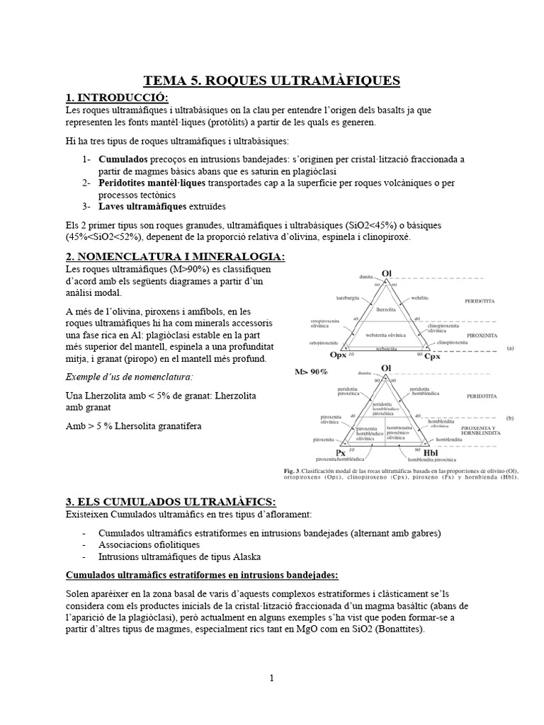 Tema 5. Roques Ultramàfiques | PDF