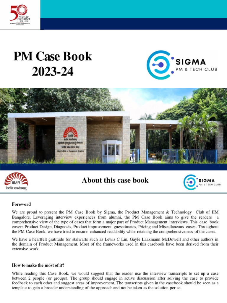 Sigma PM Casebook (2023-2024) - PartB | PDF | Mobile App | Android ...