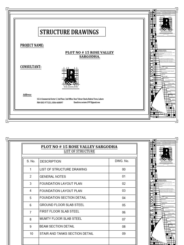 Plot No15 Rose Valley Sargodha Structure With Sheet | PDF | Building ...