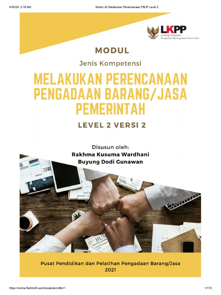 Modul JK Melakukan Perencanaan PBJP Level 2 | PDF