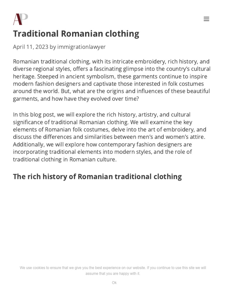 Traditional Romanian clothing - Immigration Lawyer Bucharest | PDF ...