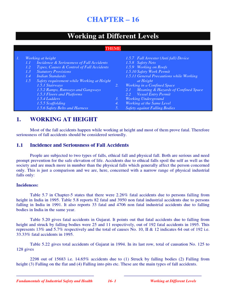 16 Working at Different Levels | PDF | Scaffolding | Stairs