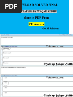 CS609 SOLVED MCQs FINAL TERM BY JUNAID | PDF | Thread (Computing) | Process (Computing)
