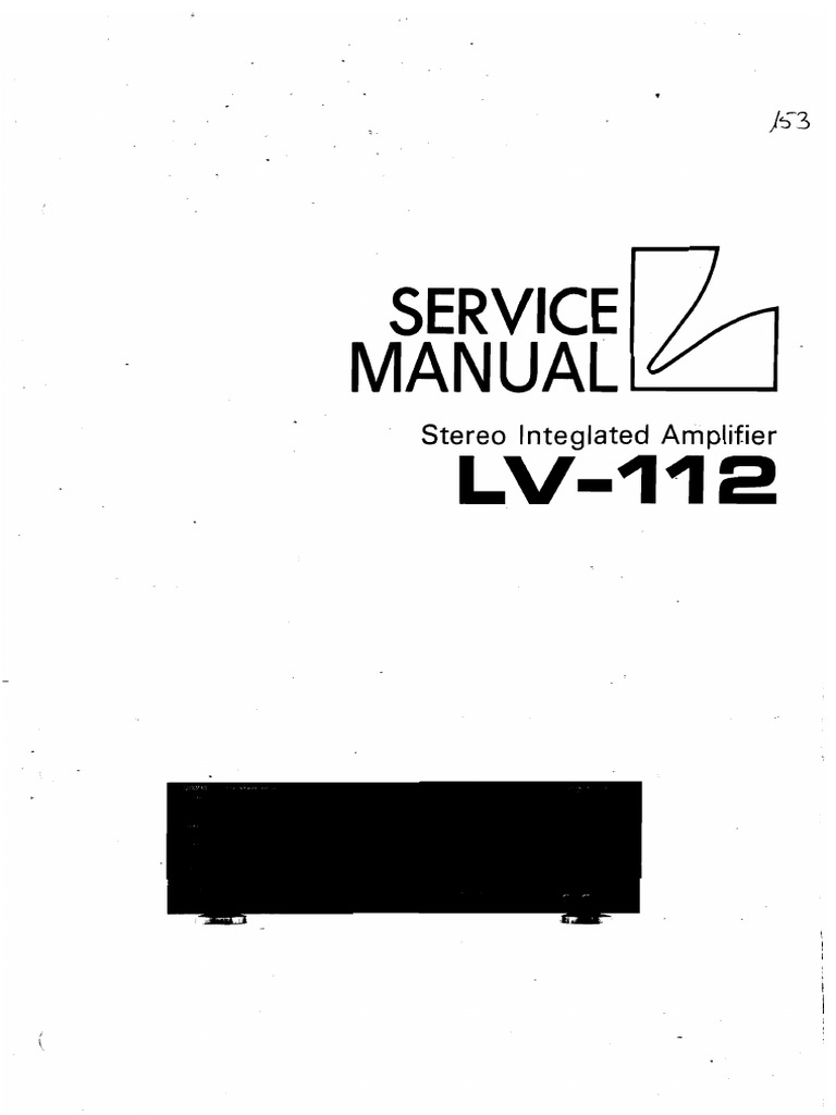 Luxman LV 112 Service Manual | PDF