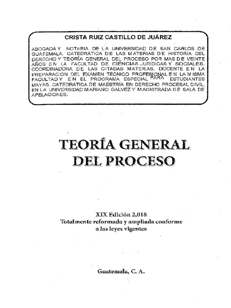 teoria general del proceso | PDF