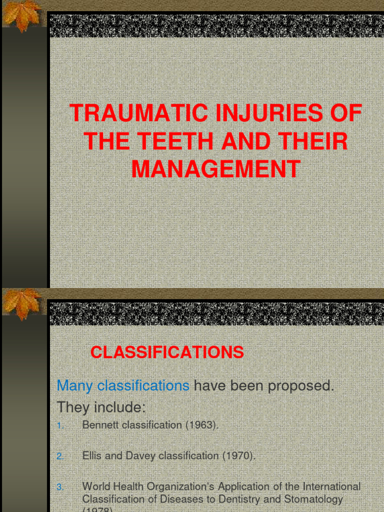 15-Traumatic Injuries of The Teeth | PDF | Human Tooth | Tooth Enamel