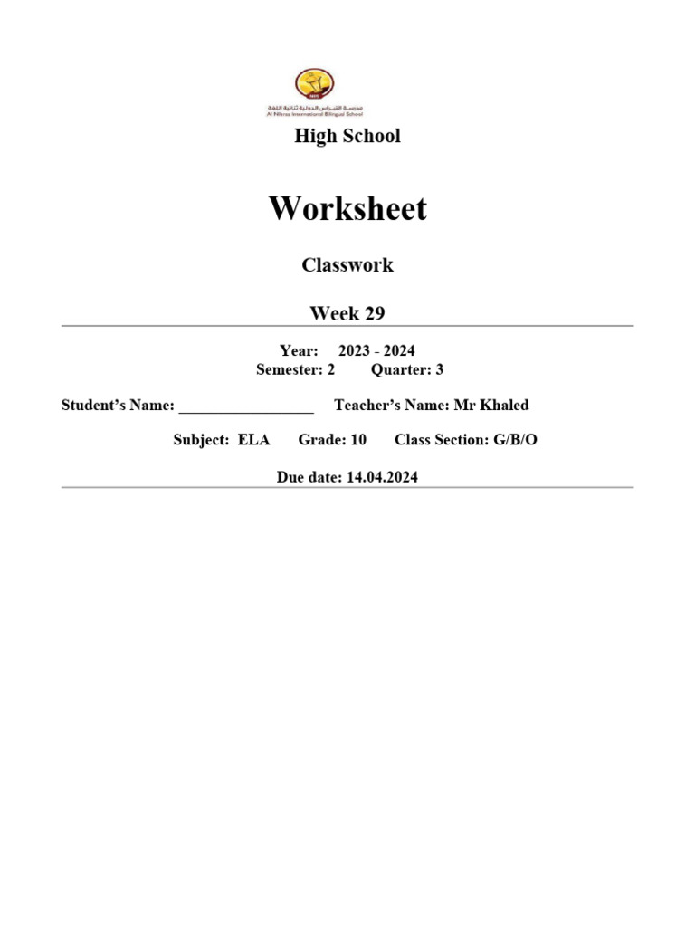 Classwork | PDF | Narration