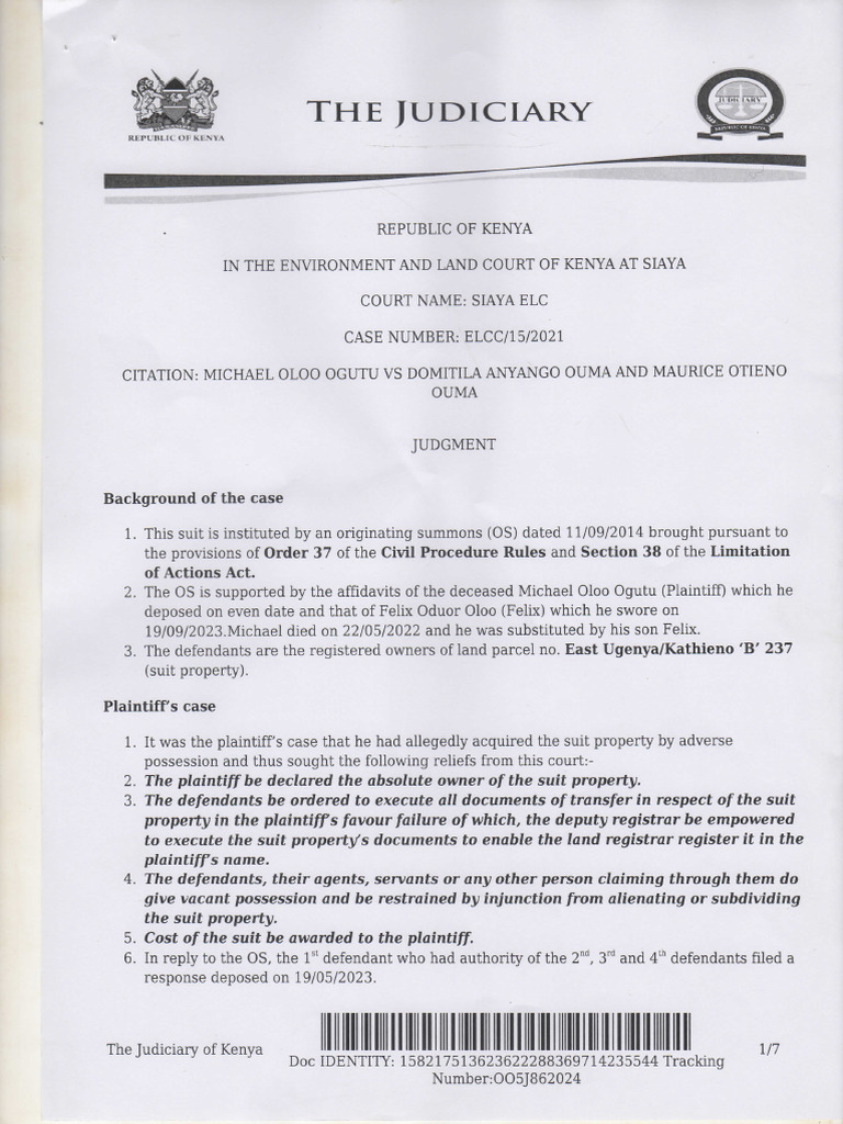 Judiciary Okoth008 | PDF