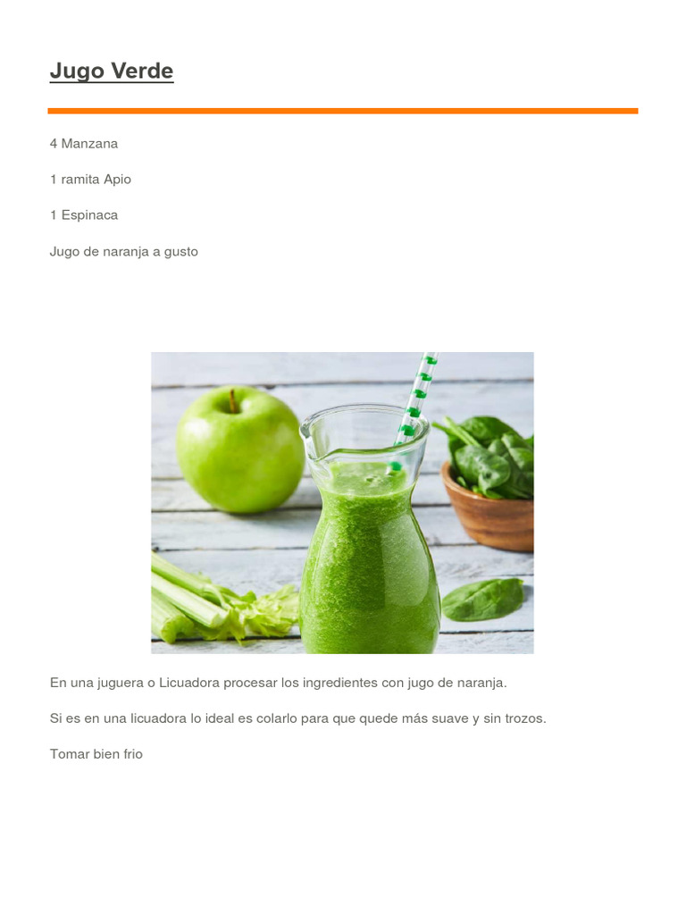 Jugo Verde Refrescante | PDF