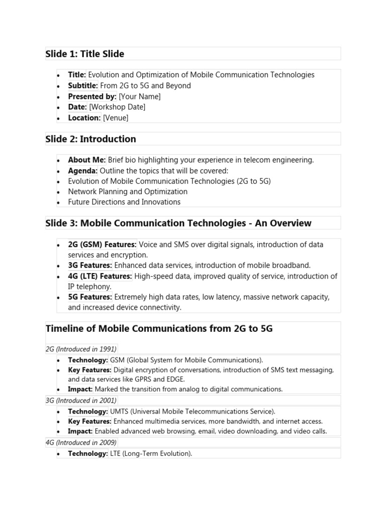 Workshop Preparation Pdf 4 G Lte Telecommunication