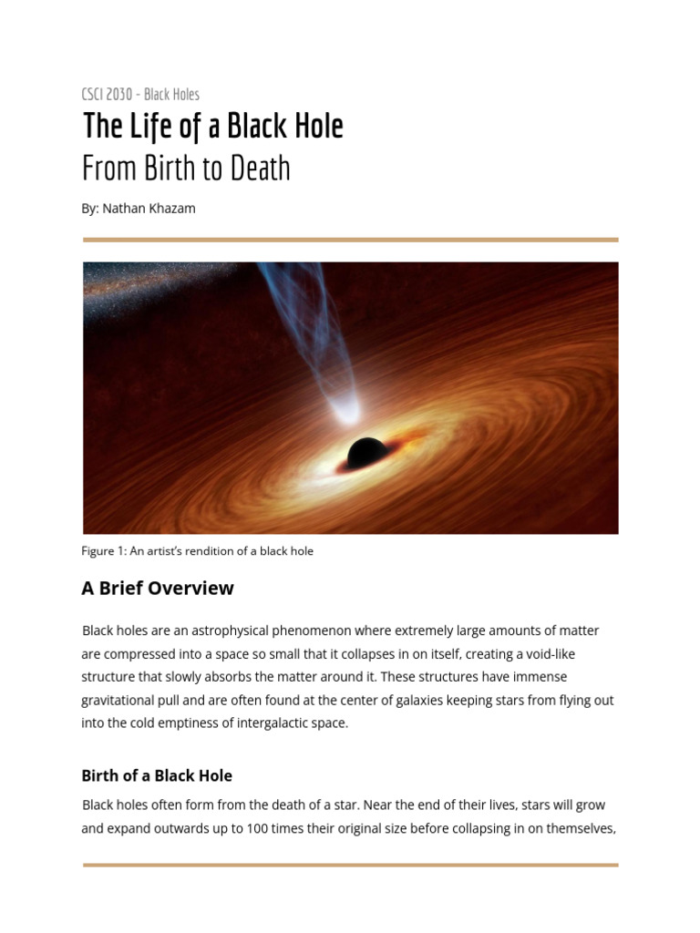 life cycle of a black hole | PDF | Black Hole | Stars