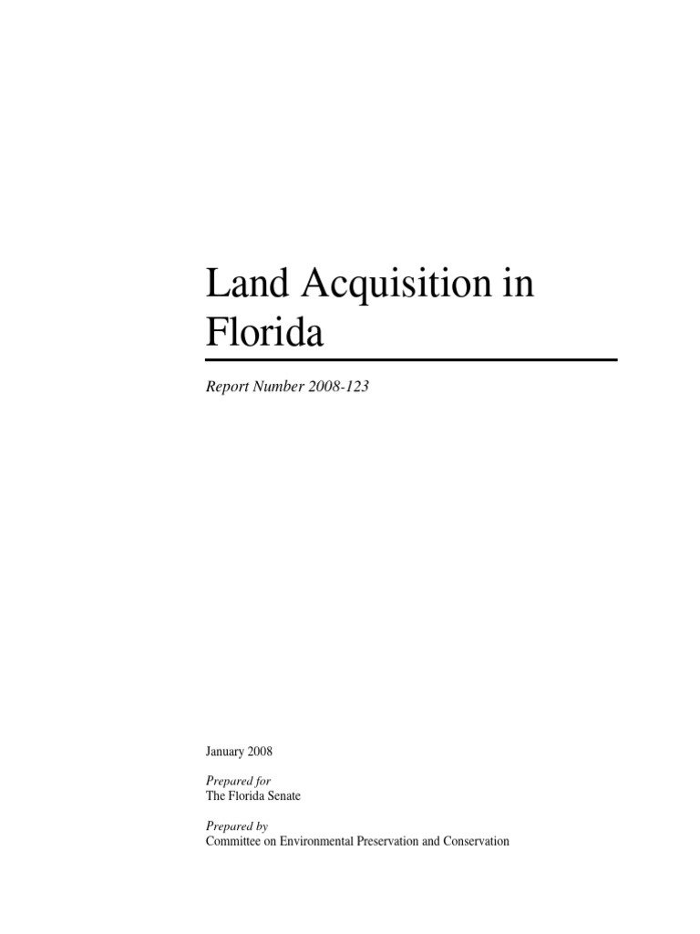 Land Aquisition in Florida (2008) | PDF | Real Estate Appraisal ...
