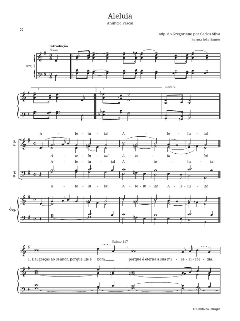 Aleluia Pascal - Carlos Silva (João Santos) | PDF