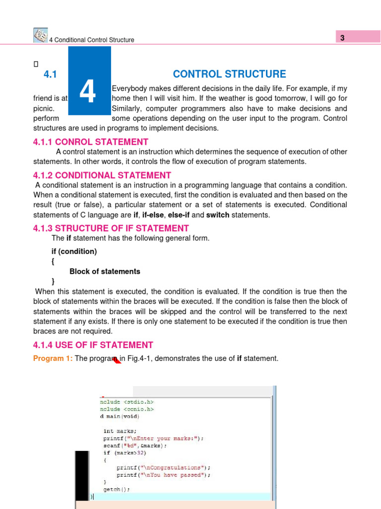 Chapter 4 Computer Science 10 Class Federal Board | PDF | Control Flow ...