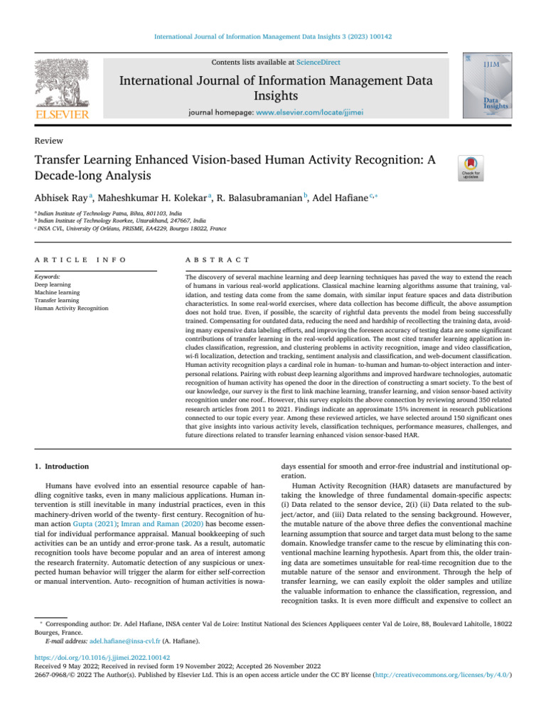 Transfer Learning in Human Activity Recognition | PDF | Deep Learning ...