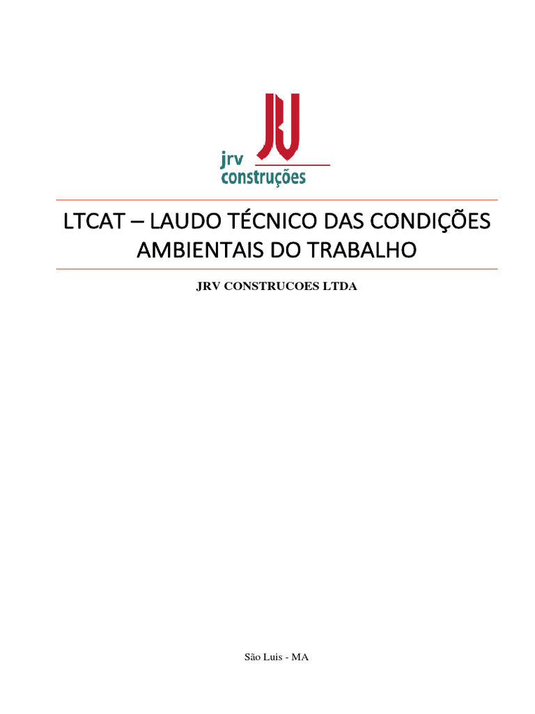 LTCAT: Laudo Técnico de Segurança do Trabalho | PDF | Equipamentos de ...