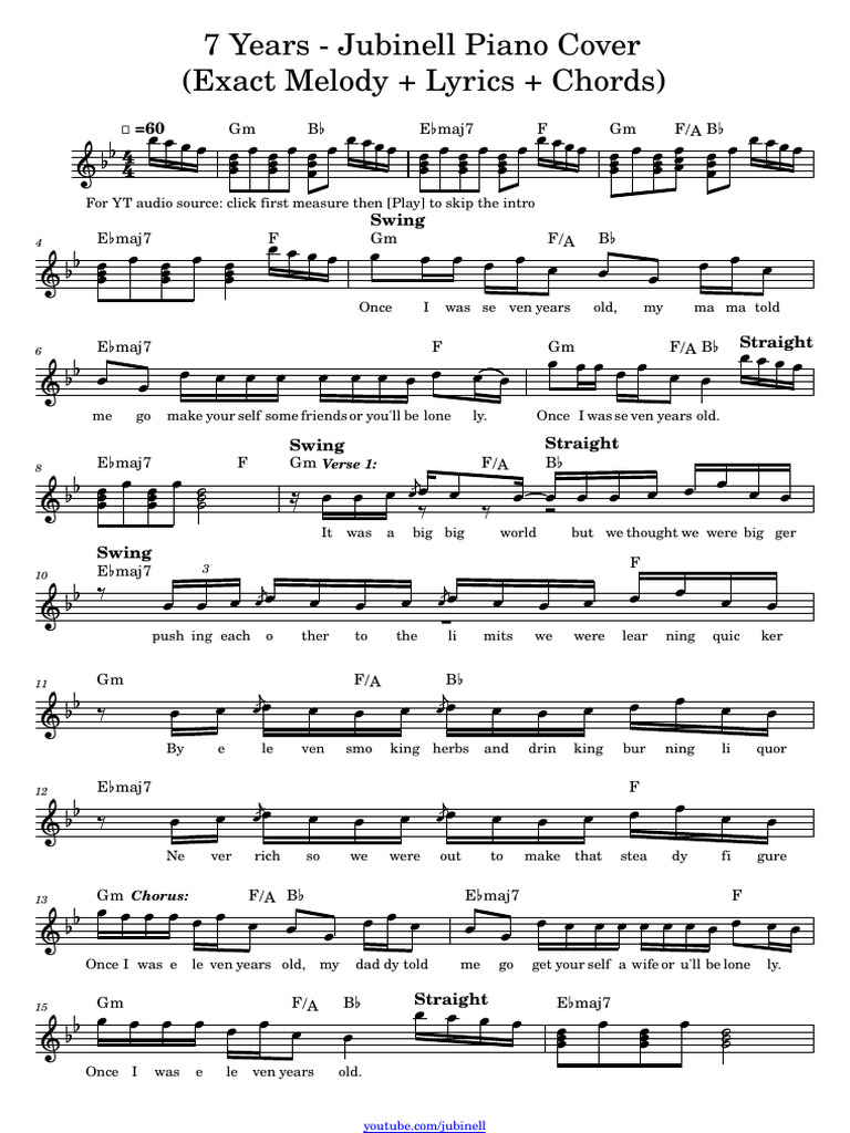7 Years | PDF | Elements Of Music | Music Theory