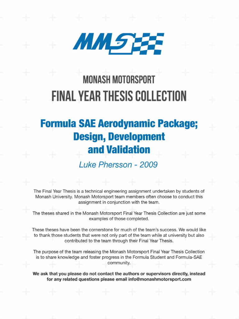 MMS+Final+Year+Thesis+Collection+ +Formula+SAE+Aero+Package+Design;+Development+and+Validation+ ...