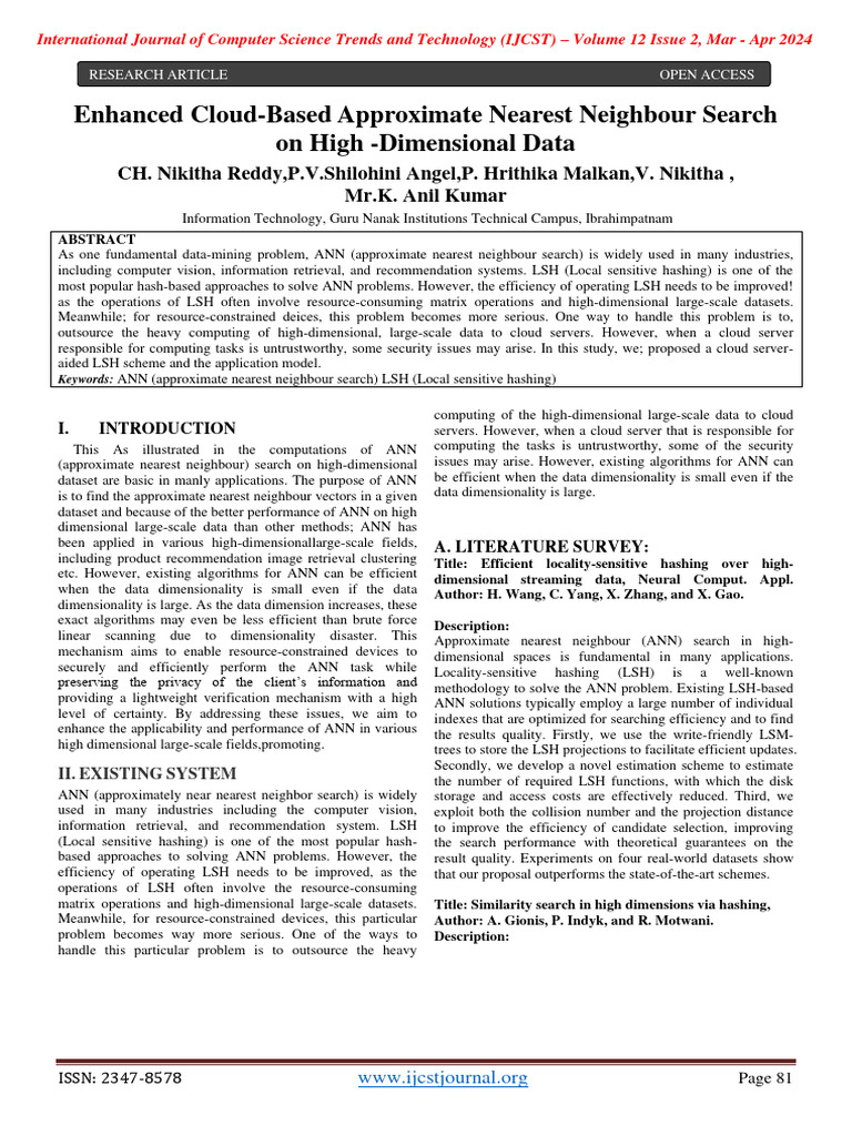 (IJCST-V12I2P10) :CH. Nikitha Reddy, P.V.Shilohini Angel, P. Hrithika Malkan, V. Nikitha, Mr.K ...