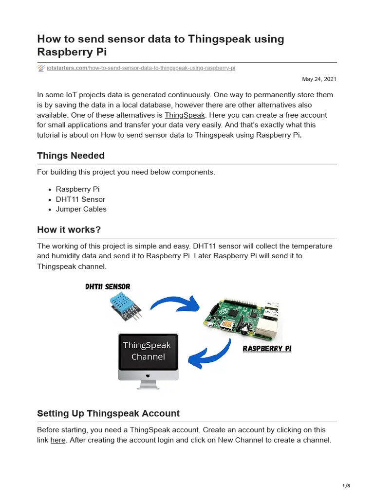 How To Send Sensor Data To Thingspeak Using Raspberry Pi Download