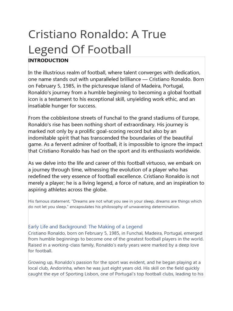 Cristiano Ronaldo | PDF | Association Football Competitions ...