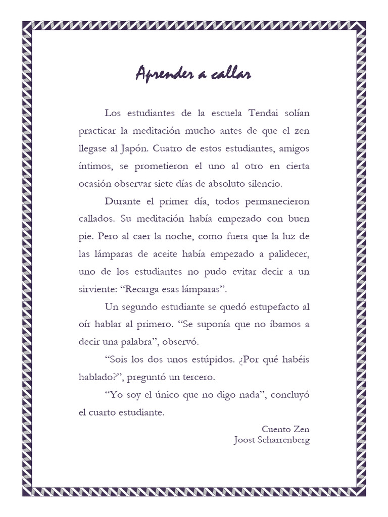 Aprender A Callar | PDF