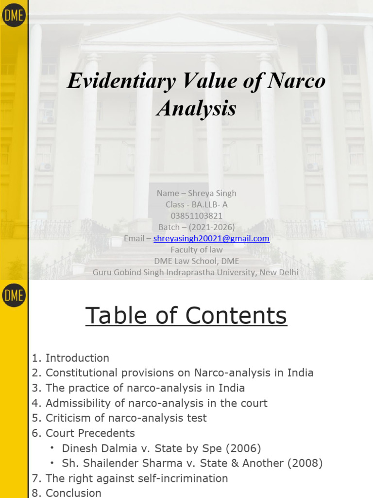 EVIDENCE PSDA NARCO-ANALYSIS | PDF | Polygraph | Crimes