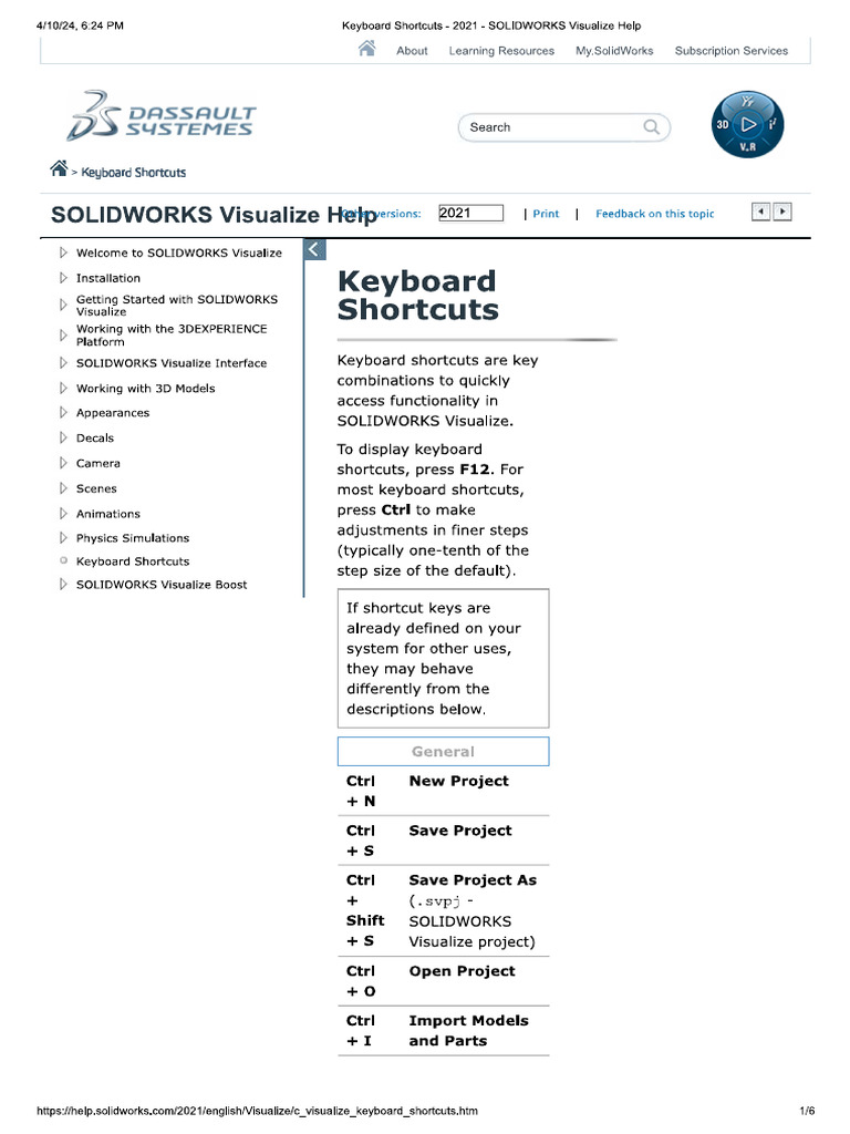 2021 Short Cut Keys | PDF