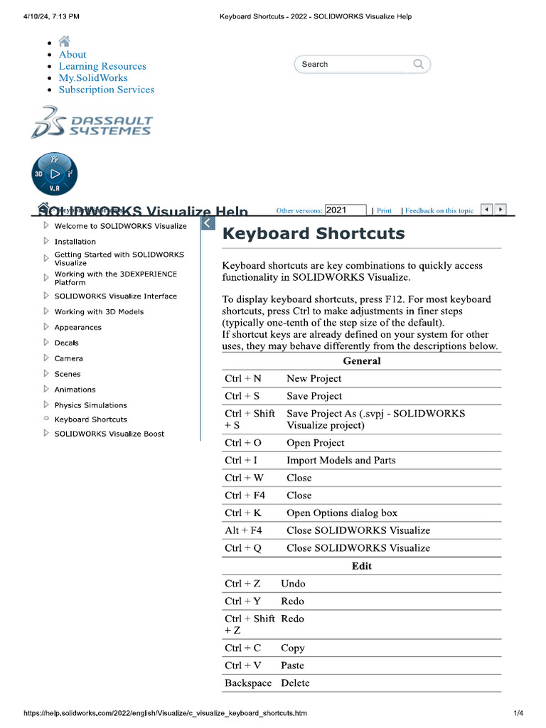 2022 Shortcut Keys | PDF
