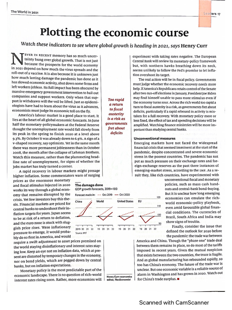 Plotting The Economic Course | PDF