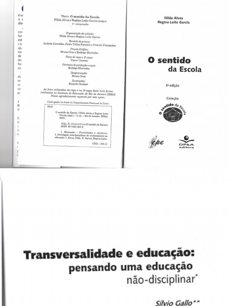 Transversalidade e Educação Pensando Uma Educação Não-Disciplinar | PDF