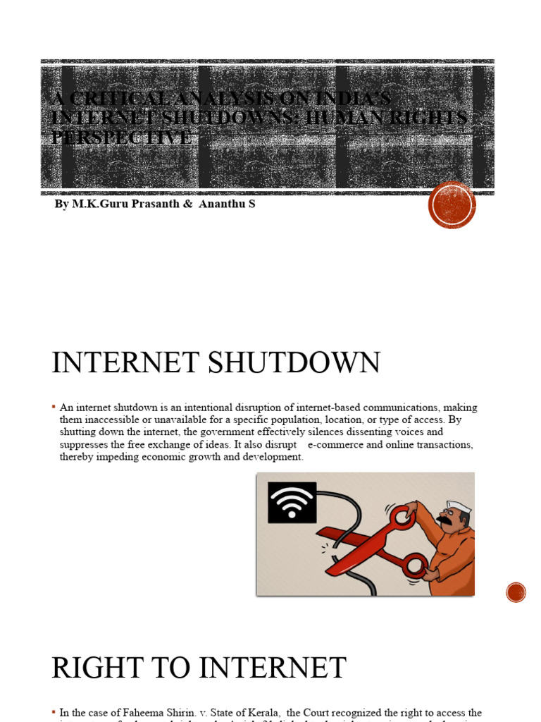 A Critical Analysis On India's Internet Shutdowns | PDF | Internet | E Commerce
