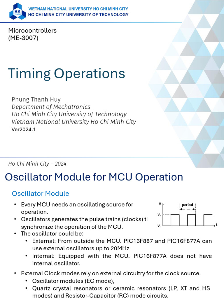 Timing With Timers and Counters | PDF | Electronic Oscillator | Timer