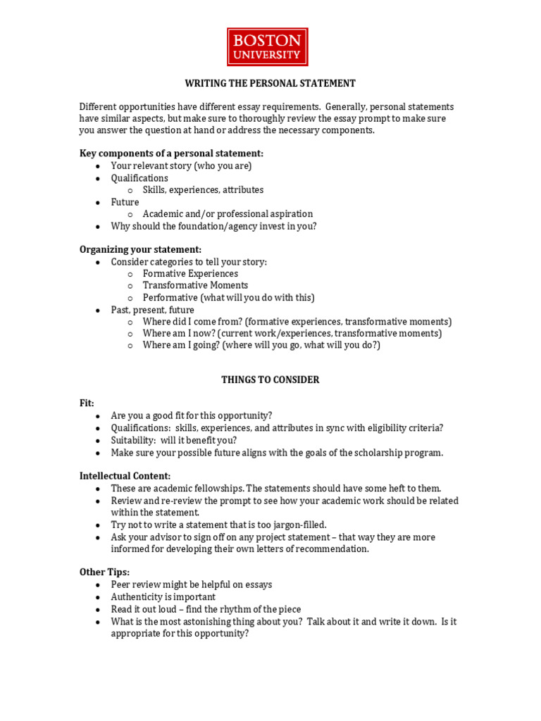 Writing-the-Personal-Statment | PDF