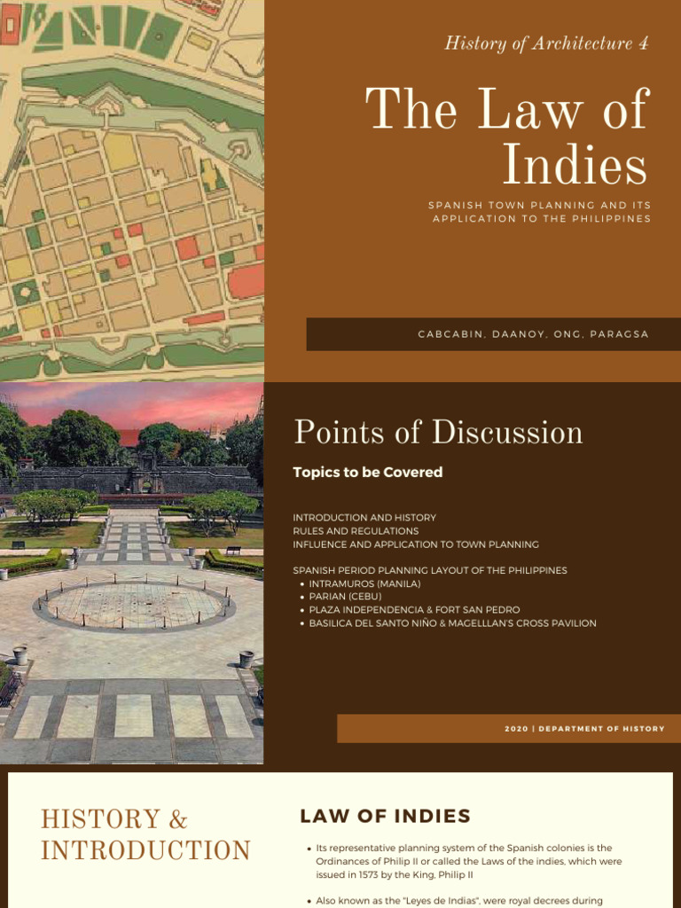 Law of the Indies in Philippine Town Planning | PDF | Philippines