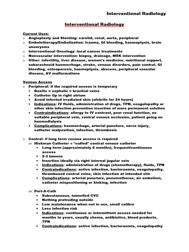 Interventional Radiology | PDF | Interventional Radiology | Thrombosis