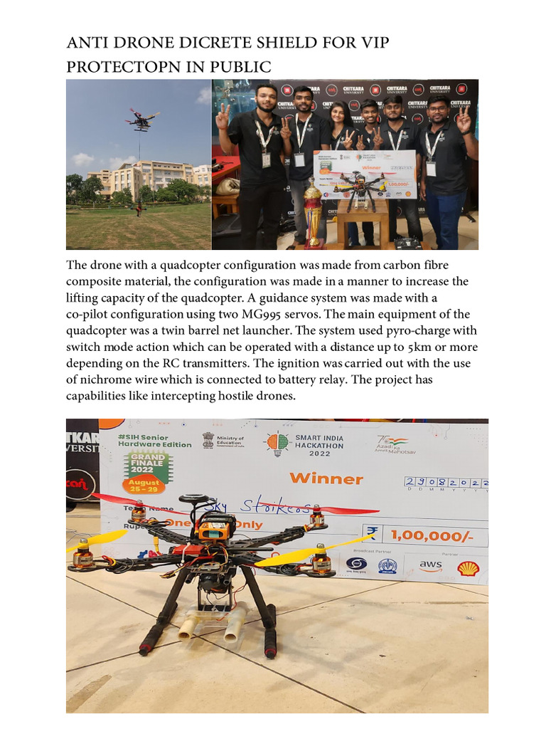 The Drone With A Quadcopter Configuration Was Made From Carbon Fibre Composite Material Pdf