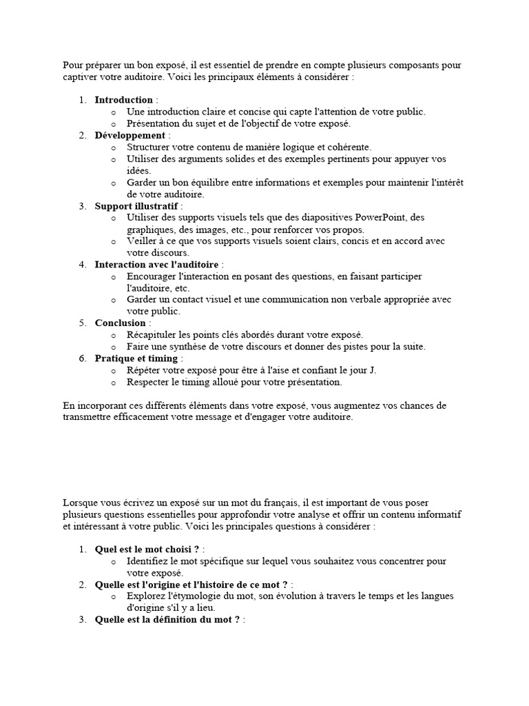 Exposé sur le mot "si" en français | PDF | Langue française | la ...