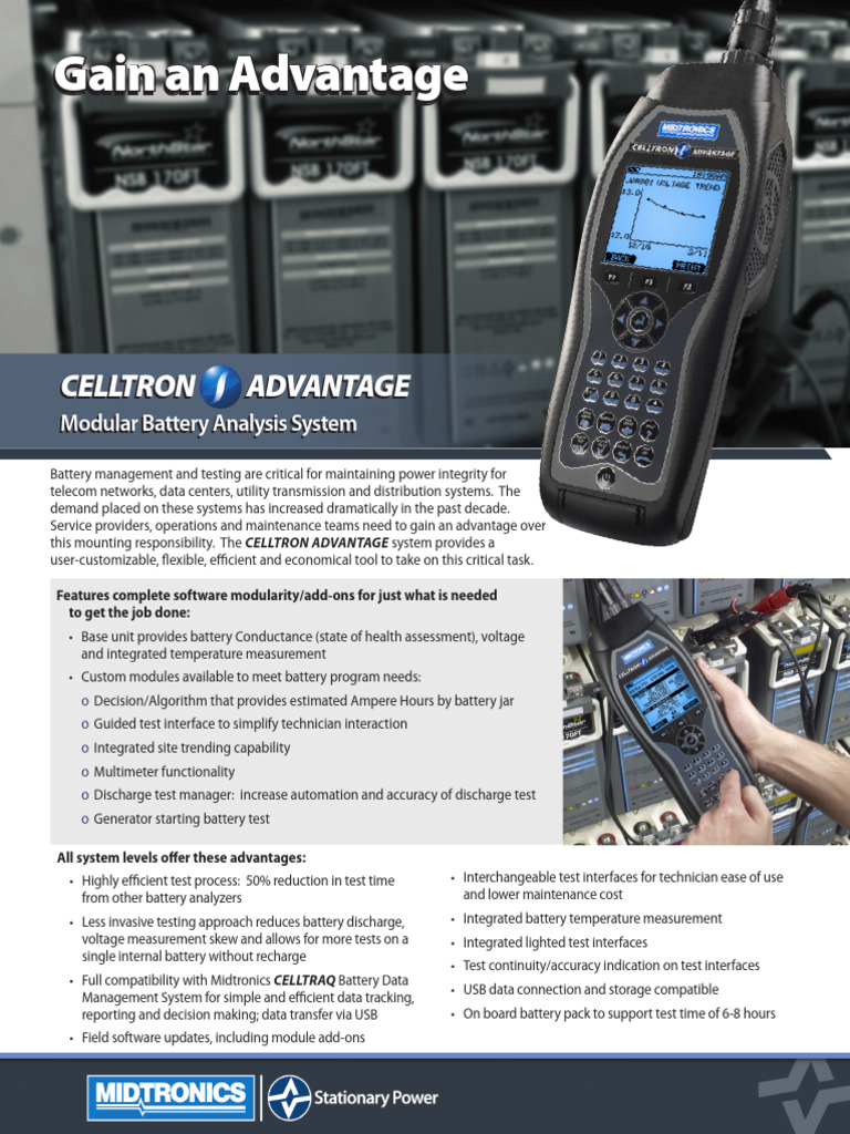 CelltronAdvantage-analizador de Baterias | PDF | Rechargeable Battery | Usb