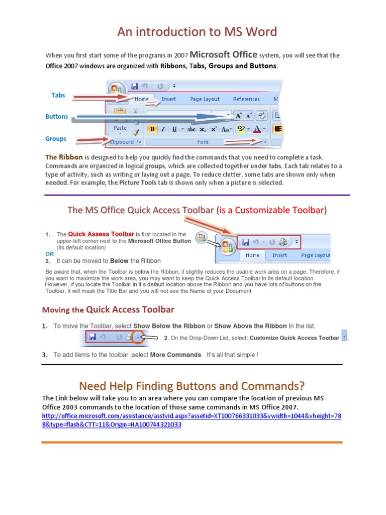 04 A Word Tutorial | PDF | Human–Computer Interaction | Text