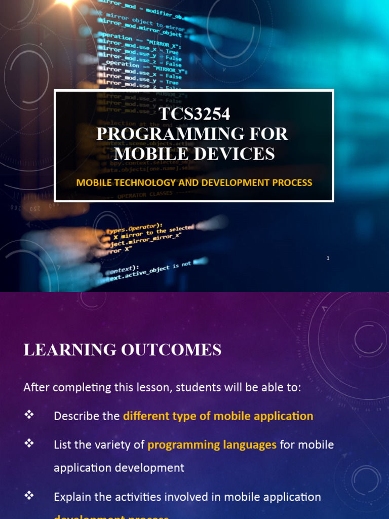 2 - Mobile Technology and Development Process | PDF | Mobile App | Cross Platform Software